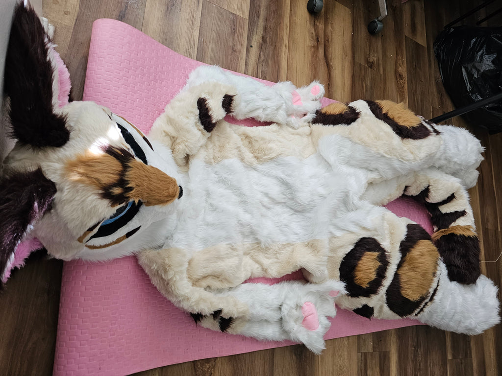 LA Pick UP/Ship Apricot Brown Fox Cat Fursuit Kigurumi Furry Costumes ...