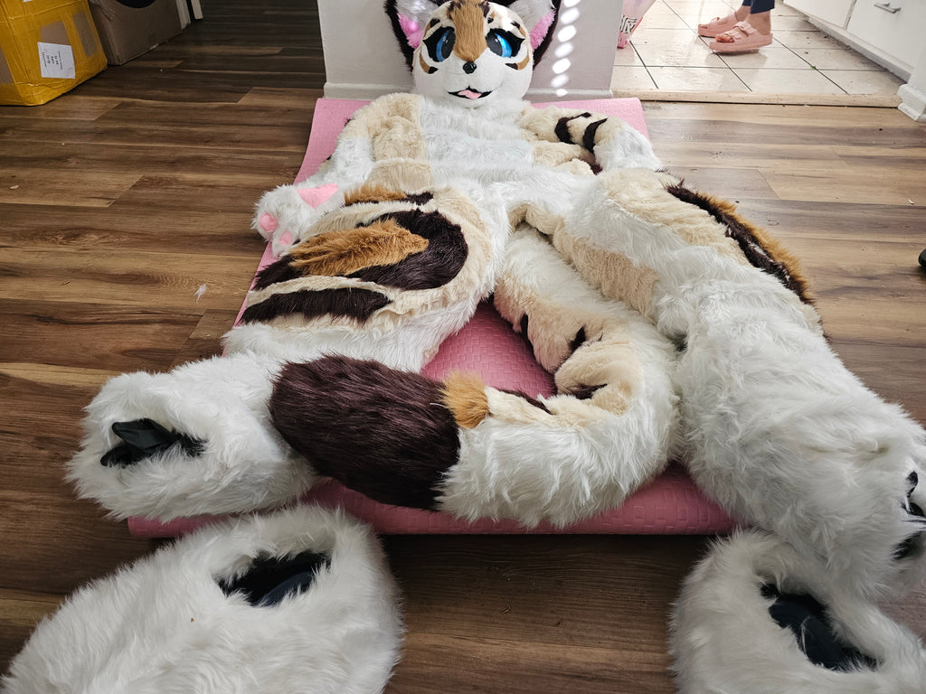 LA Pick UP/Ship Apricot Brown Fox Cat Fursuit Kigurumi Furry Costumes ...