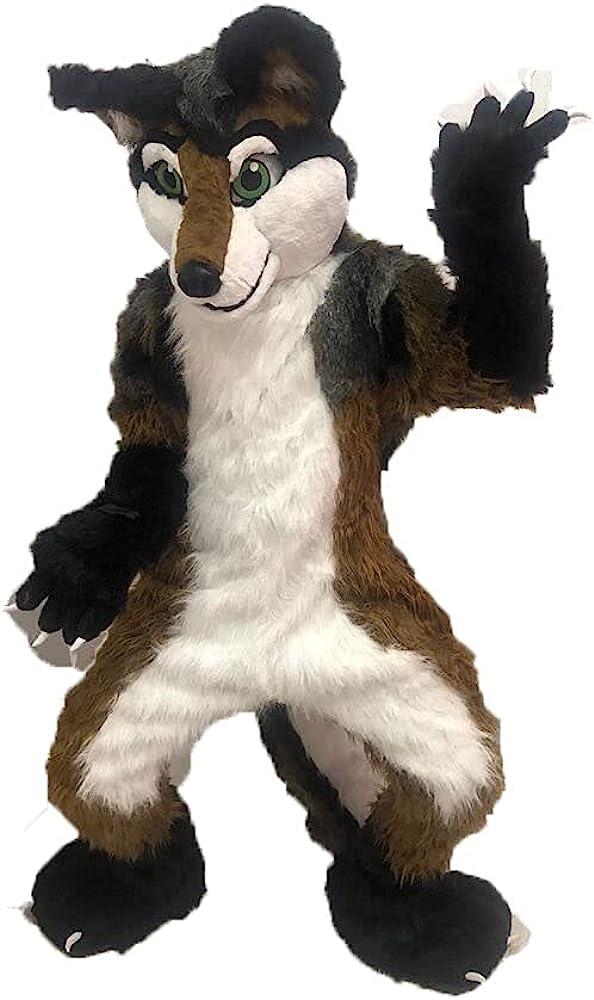 Grey Hair Brown Fox Cat Fursuit Kigurumi Furry Costumes Furries ...
