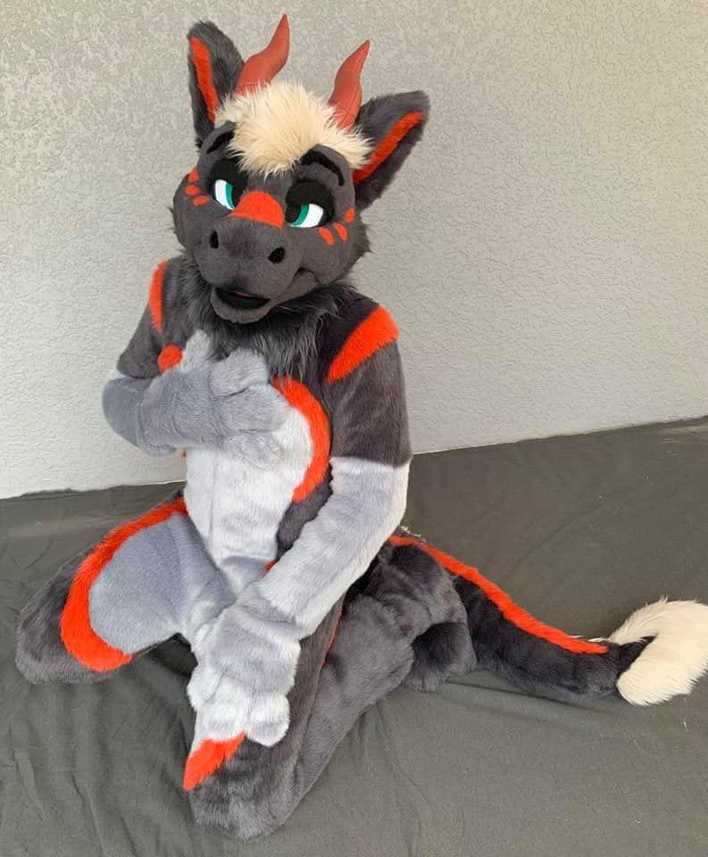 FurryWu Studio Japan Kemono Kawaii Gray Dragon Fursuit Teen Costumes C ...