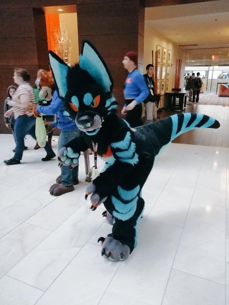 FurryWu Studio Black Dragon Minotaur Huksy Dog Fursuit Teen Costumes C ...