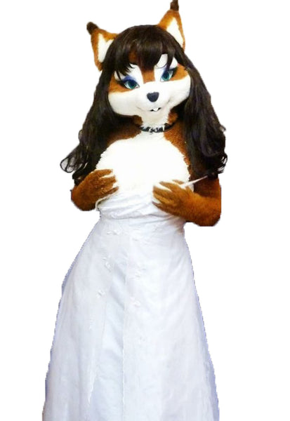 Wedding Cat Fox Fursuit Fullsuit Teen Costumes Child Full Furry Suit F ...