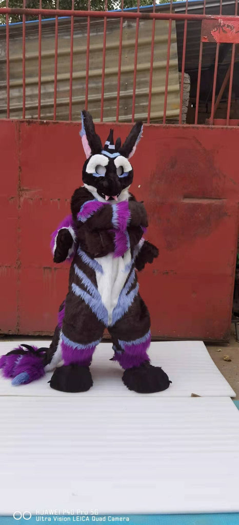 FurryMascot Original Muscle Dragon Kemono Eyes Plantigrade Bodysuit Fu