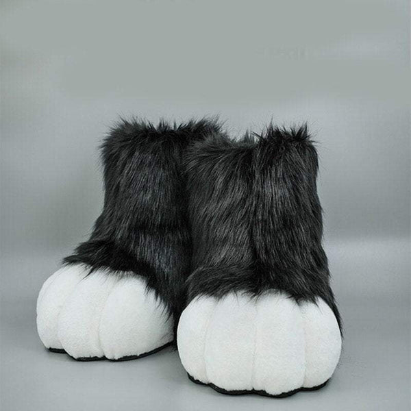 Fursuit Bear Claw Slippers Fuzzy Cosplay Slippers Lion Claw Animal Fee ...