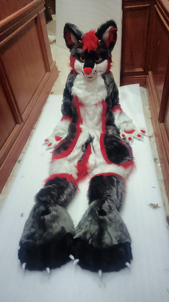 Red Gray Fox Cat Prop Fursuit Kigurumi Furry Fursona Costumes Furries ...