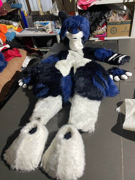 Royal Blue Fox Cat Fursuit Kigurumi Furry Costumes Furries – FurryMascot