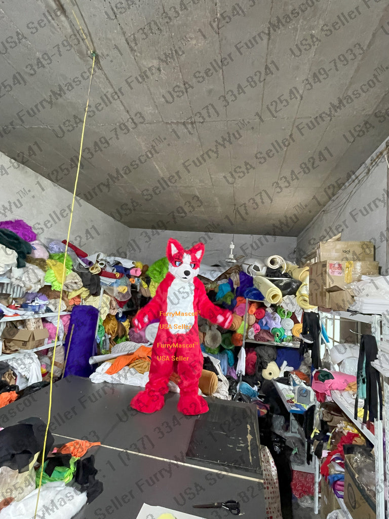 Red Dragon Cat Wolf Dog Digitigrade Prop Fursuit Kigurumi Furry Costum ...
