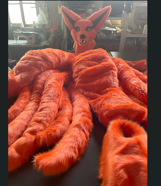 Fox Anime Kyuubi Kitsune Gumiho Mascot Costumes Fursuit Size S ...