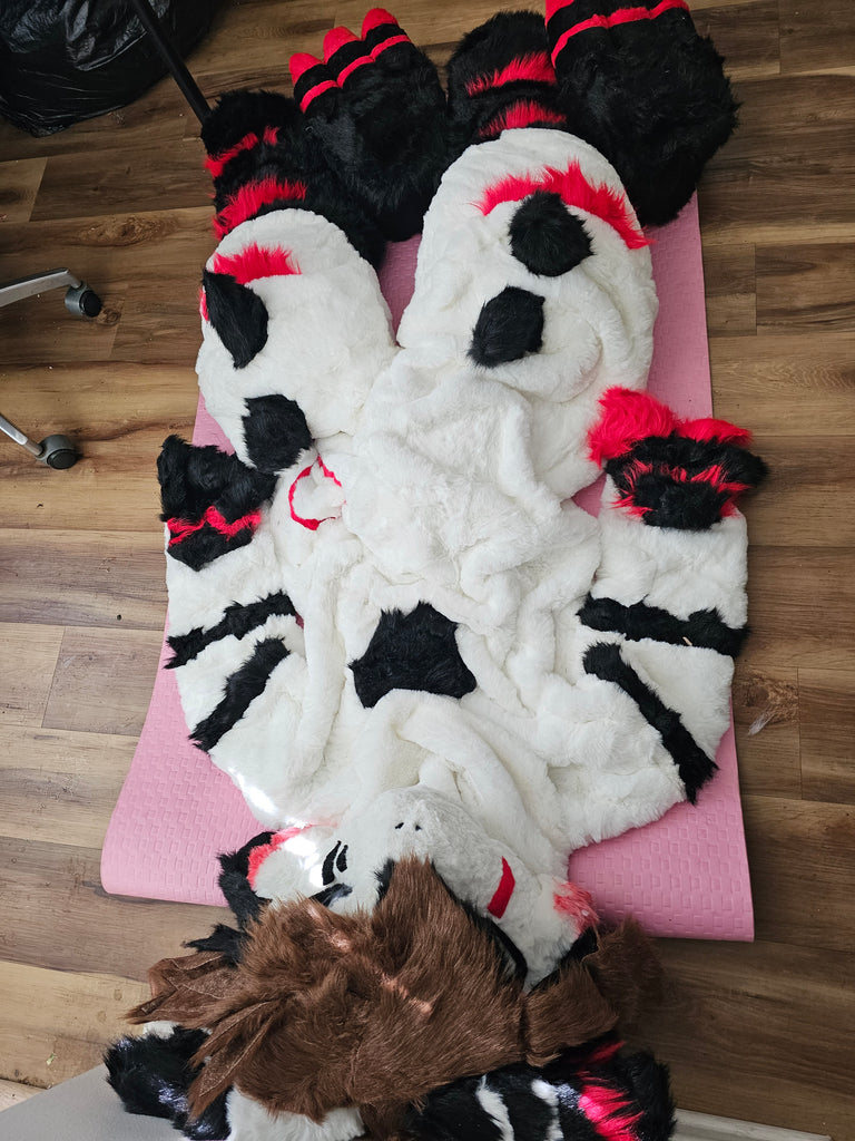 Double Ears Fox White Cat Fursuit Kigurumi Furry Costumes Furries ...