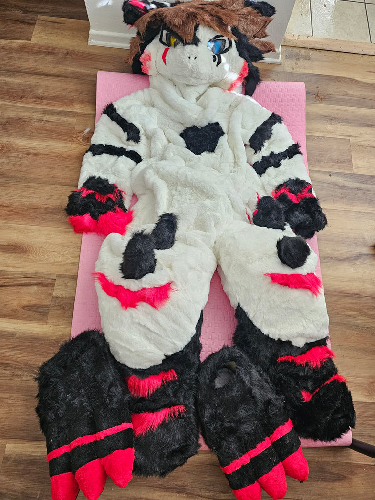 Double Ears Fox White Cat Fursuit Kigurumi Furry Costumes Furries ...