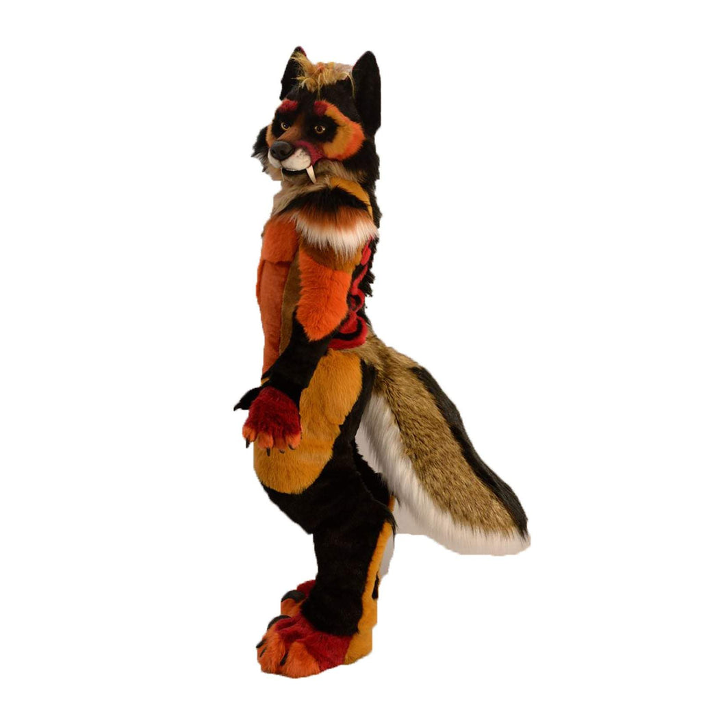 Werewolf WF03 Black Wolf Digitigrade Dog Fox Fursuit Costumes Suit Fur ...