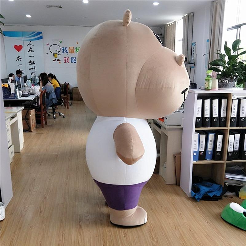 Cartoon Inflatable Mascot Costume Hippo Fursuit Anime Props Doll Propa ...