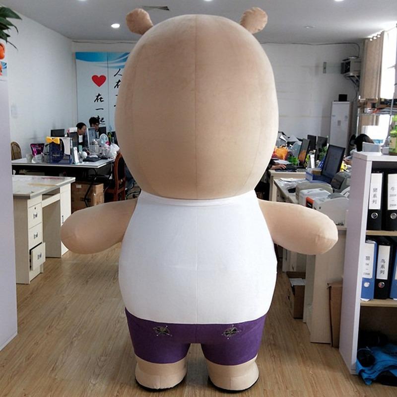 Cartoon Inflatable Mascot Costume Hippo Fursuit Anime Props Doll Propa ...