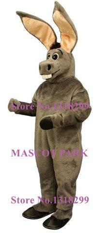 Big Ears Jack Donkey Mascot Costume Fursuit Adult Size Grey Donkey The ...